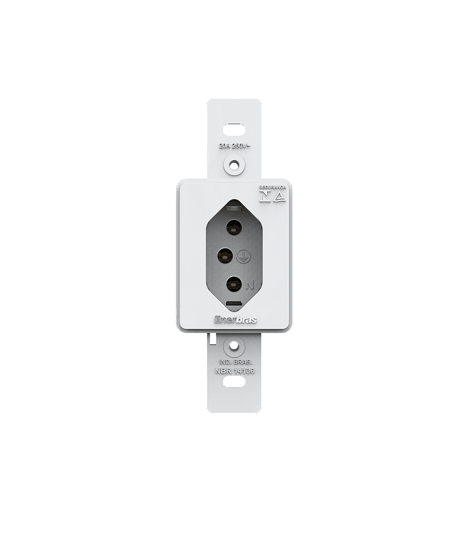 Eletro Beltrão | TOMADA VERTICAL EMBUTIR 20A S/PLACA ENERBRAS